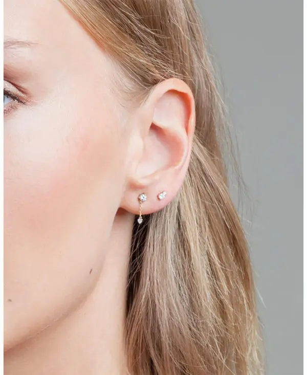 Adina Reyter 14k Diamond Amigos Chain Post Earrings