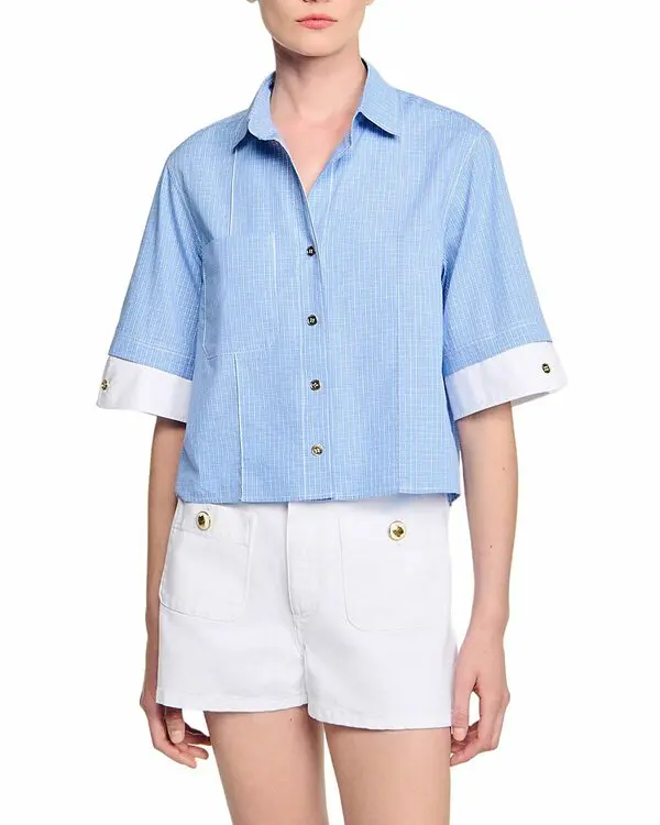 Sandro Denim Shorts - White