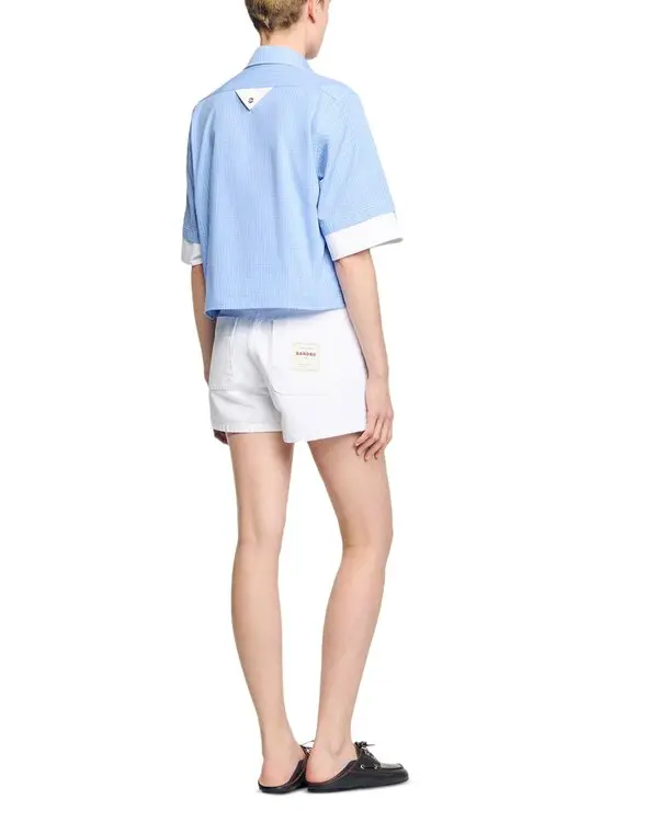 Sandro Denim Shorts - White
