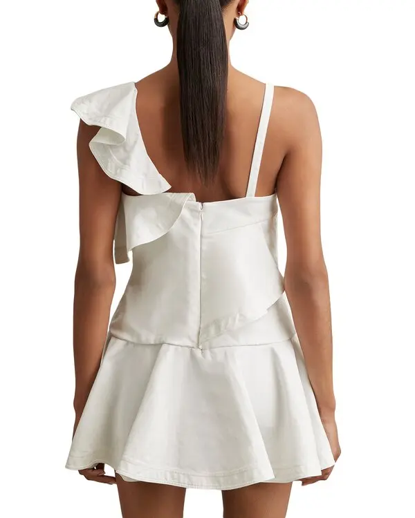 REISS Hera Short Ruffle Dress