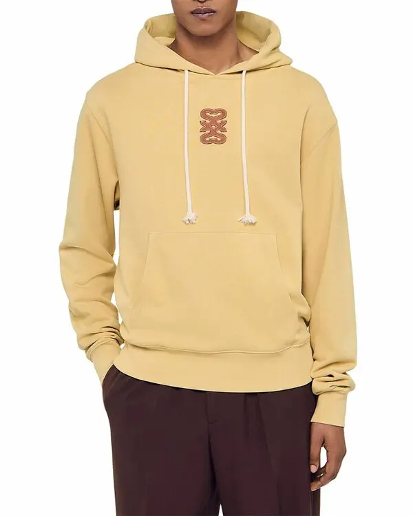 Sandro Oversized Patch Hoodie - Orcher Yellow