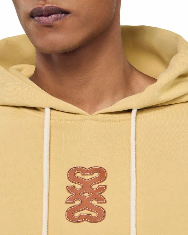Sandro Oversized Patch Hoodie - Orcher Yellow