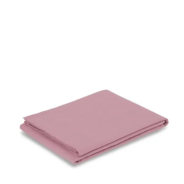 PIGLET IN BED Plain Linen Flat Sheet - Raspberry