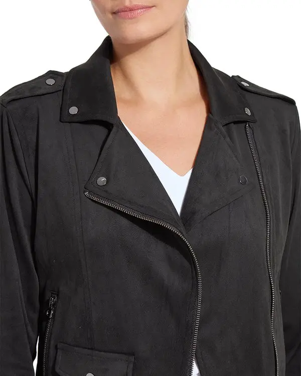 Lyssé Amelia Moto Faux Suede Jacket