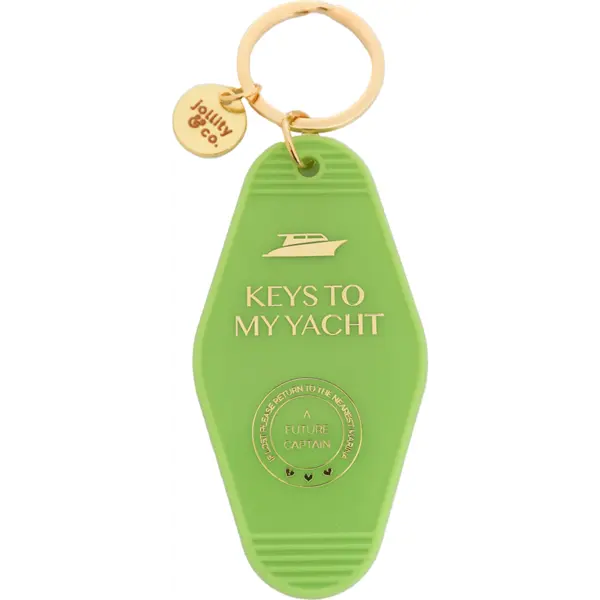 JOLLITY & CO Vintage Motel Keychain - Keys To My Yacht
