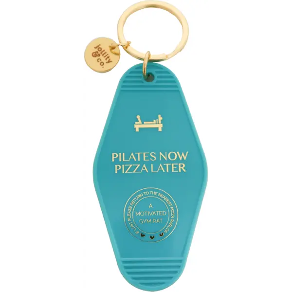JOLLITY & CO Vintage Motel Keychain - Pilates Now Pizza Later