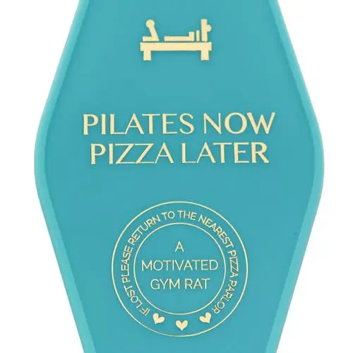 JOLLITY & CO Vintage Motel Keychain - Pilates Now Pizza Later