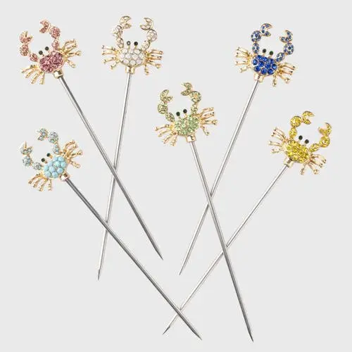 JOANNA BUCHANAN Cocktail Picks - Rainbow Crab