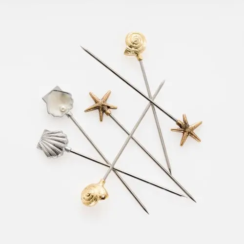 JOANNA BUCHANAN Cocktail Picks - Shell Gold