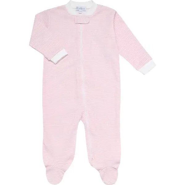NELLAPIMA Gingham Zipper Footie - Pink