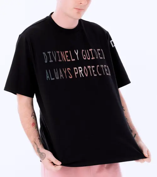 DAI MODA Always Protected Crew Neck T-shirt - Black