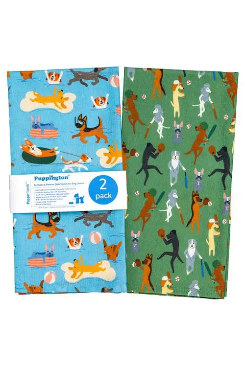 PUPPINGTON Dog Kitchen Towelsfastballs & Floaties - Fastballs And Floaties