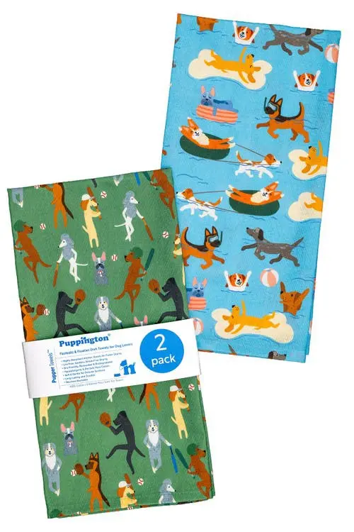 PUPPINGTON Dog Kitchen Towelsfastballs & Floaties