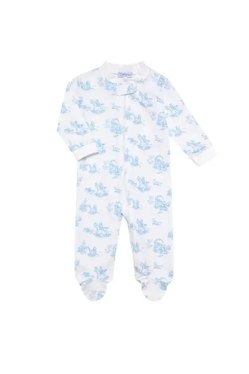 NELLAPIMA Toile Zipper Footie - Blue