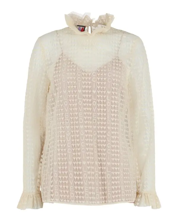 Gucci Lovelight Lace Blouse