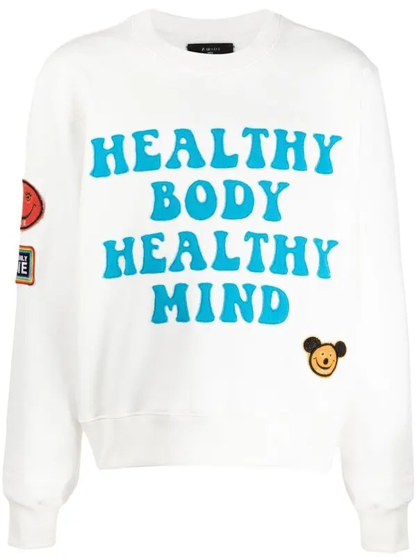Amiri A Love Movement Healthy Body Crew - White