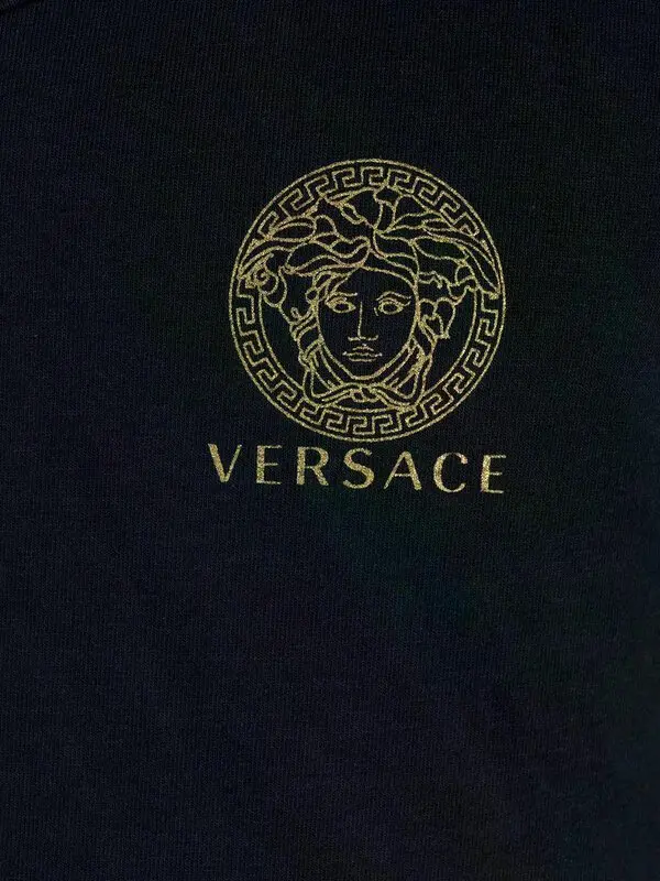 Versace Logo Print Tank Top - Blue