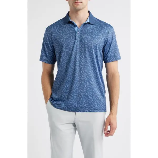SWANNIES Mumford Performance Golf Polo - Vintage-indigo