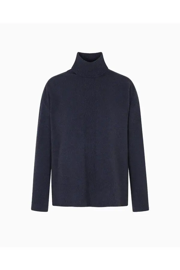 Emporio Armani Rollneck Yak Wool Blend Jumper