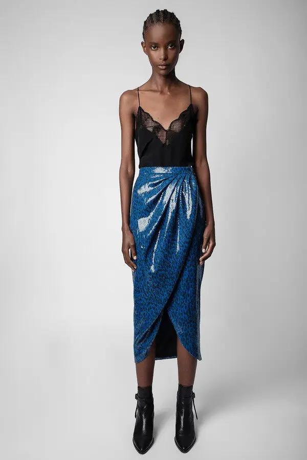 Zadig&Voltaire Jamelia Sequins Wrap Skirt