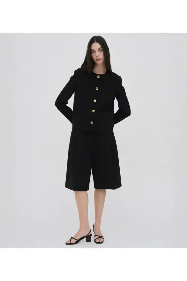 Rosetta Getty Tailored Crewneck Jacket - Black