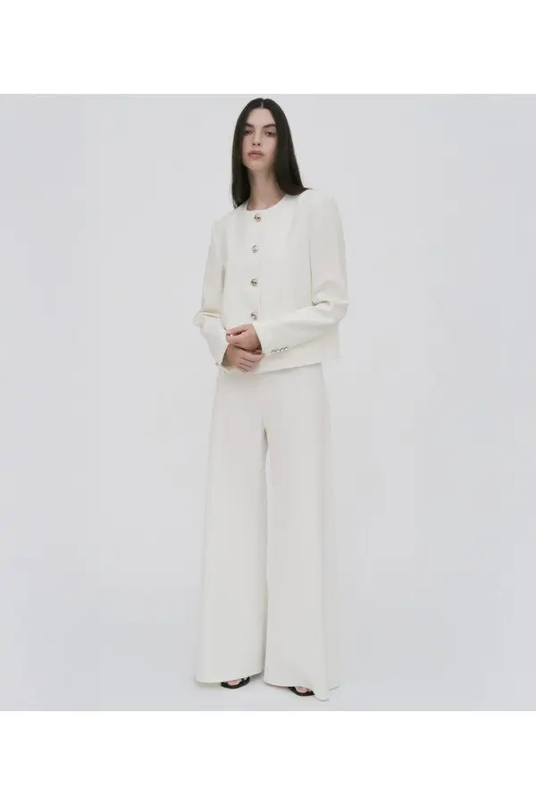 Rosetta Getty Tailored Crewneck Jacket - White