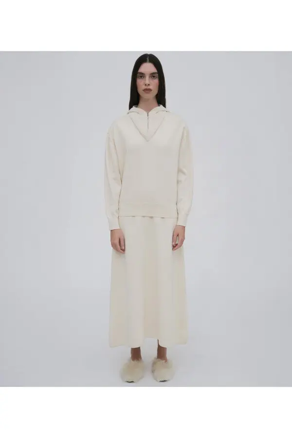 Rosetta Getty Double Layer Pullover Hoodie - Neutral