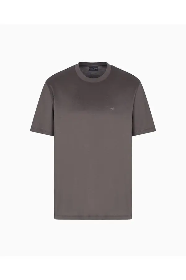 Emporio Armani Travel Essentials Lyocell-blend Jersey T-shirt - Natural