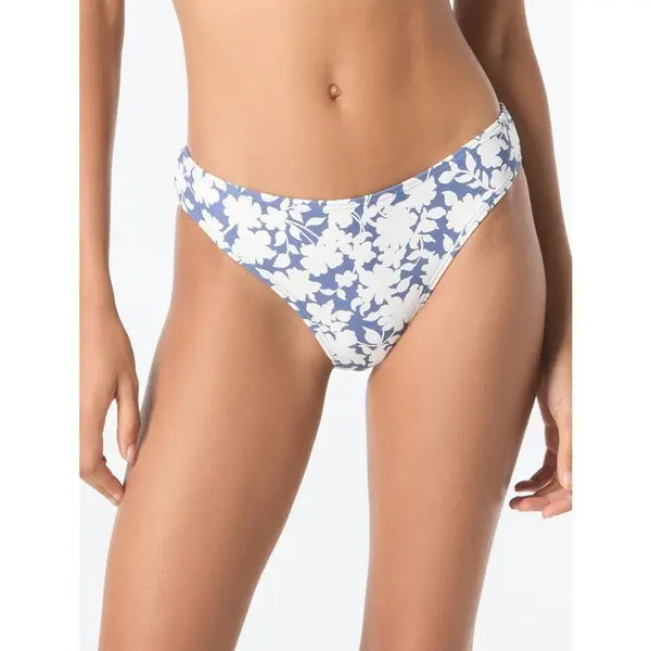 Michael Kors Floral Print Bikini Bottom - Blue