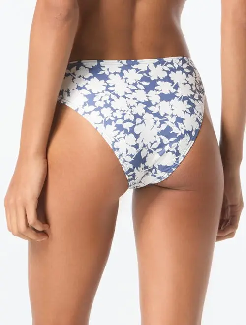 Michael Kors Floral Print Bikini Bottom - Blue