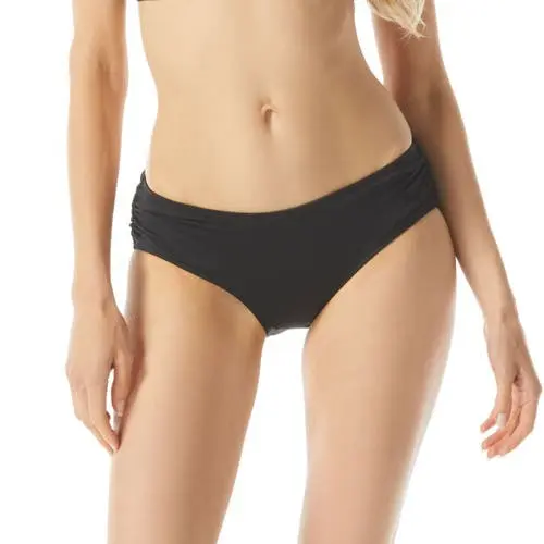 Michael Kors Shirred Bikini Bottom - 001-black