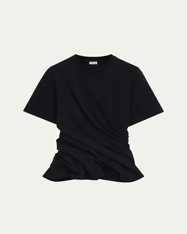 Loewe Short-sleeve Draped Twisted T-shirt