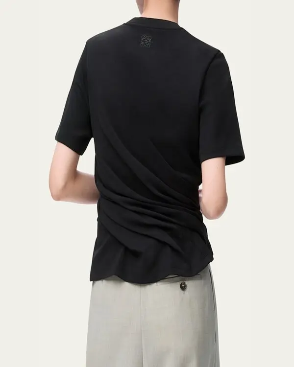 Loewe Short-sleeve Draped Twisted T-shirt