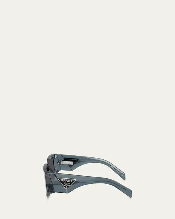 Prada Acetate And Plastic Rectangle Sunglasses