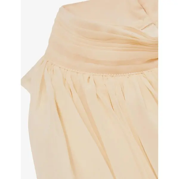 REISS High-neck Sleeveless Chiffon Top