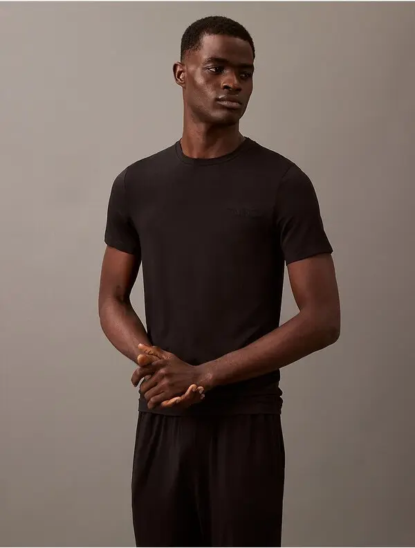Calvin Klein Ultra Soft Modal Crewneck Sleep T-shirt - Black