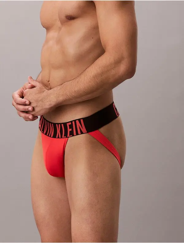 Calvin Klein Intense Power Micro 3-pack Jock Strap - Black / Turbulence / Vermillion Brown