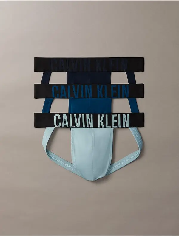 Calvin Klein Intense Power Micro 3-pack Jock Strap - Shoreline / Poseidon / Arona