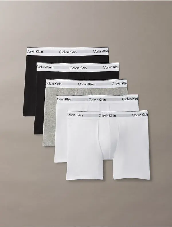 Calvin Klein Icon Cotton Stretch 5-pack Boxer Brief - Black/white/grey Heather