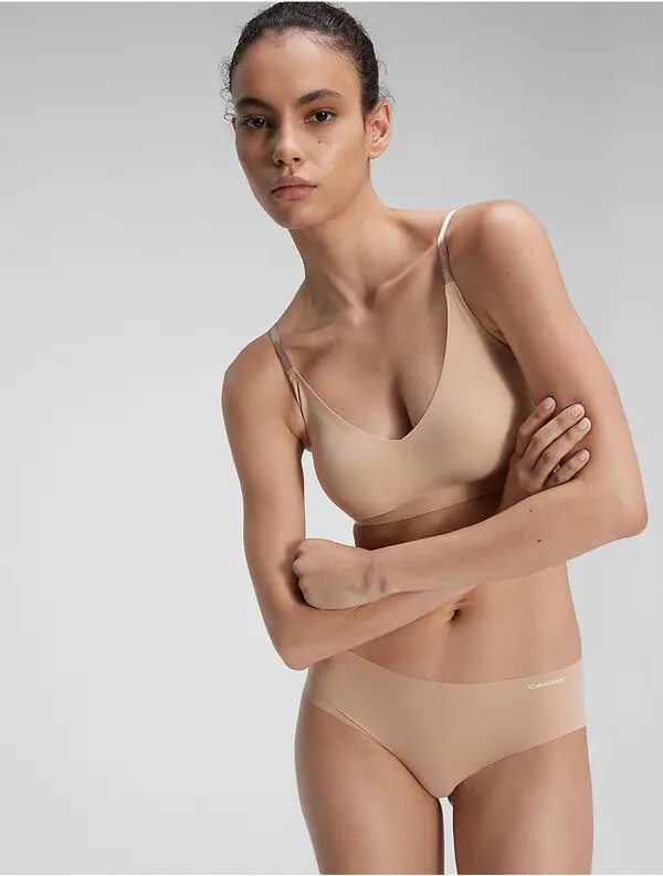 Calvin Klein Invisibles Lightly Lined Triangle Bra - Bare