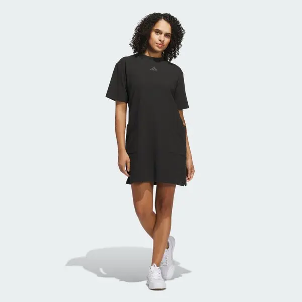 Adidas Beyond Loose Mock Dress In Black - 40% Off | Editorialist