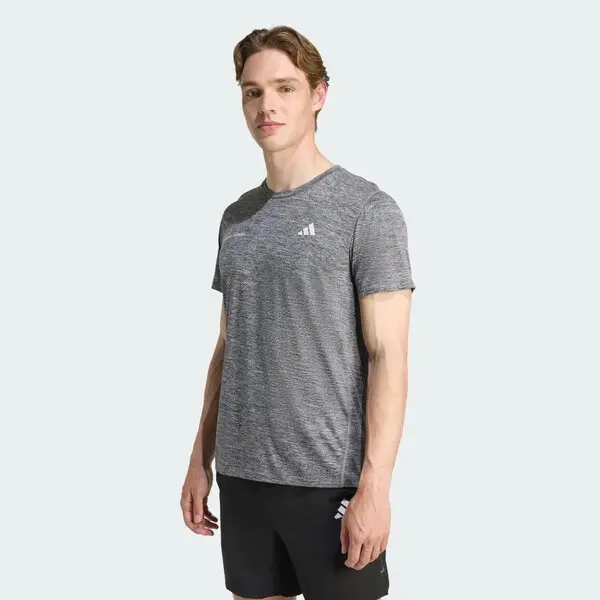 Adidas Own The Run Melange Tee - Black / Grey Three Mel
