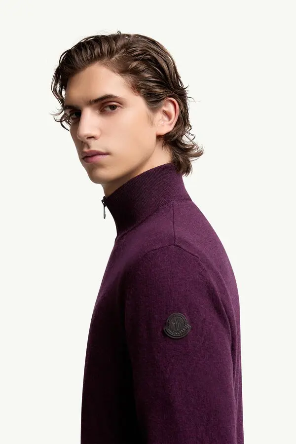 Moncler Wool & Cashmere Zip-up Cardigan