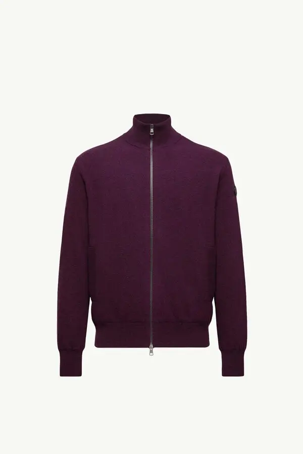 Moncler Wool & Cashmere Zip-up Cardigan