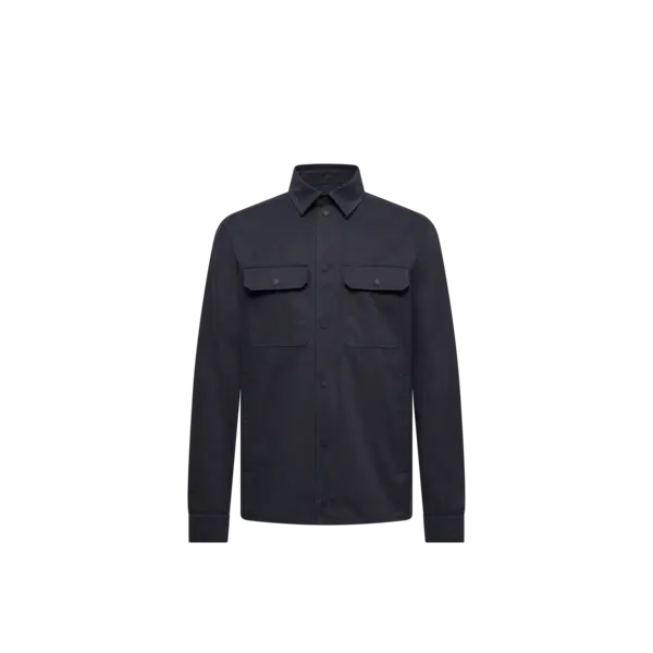Moncler Cotton Gabardine Long Sleeve Shirt