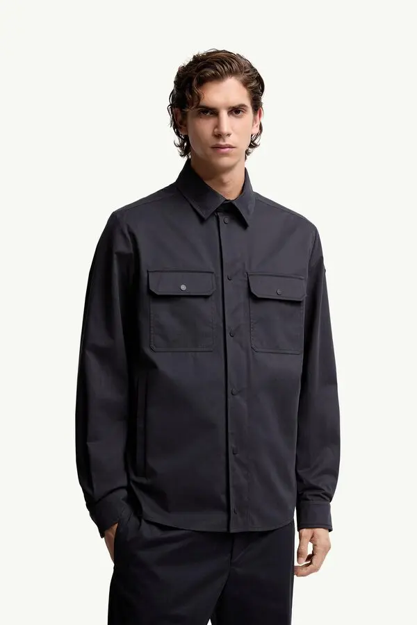 Moncler Cotton Gabardine Long Sleeve Shirt