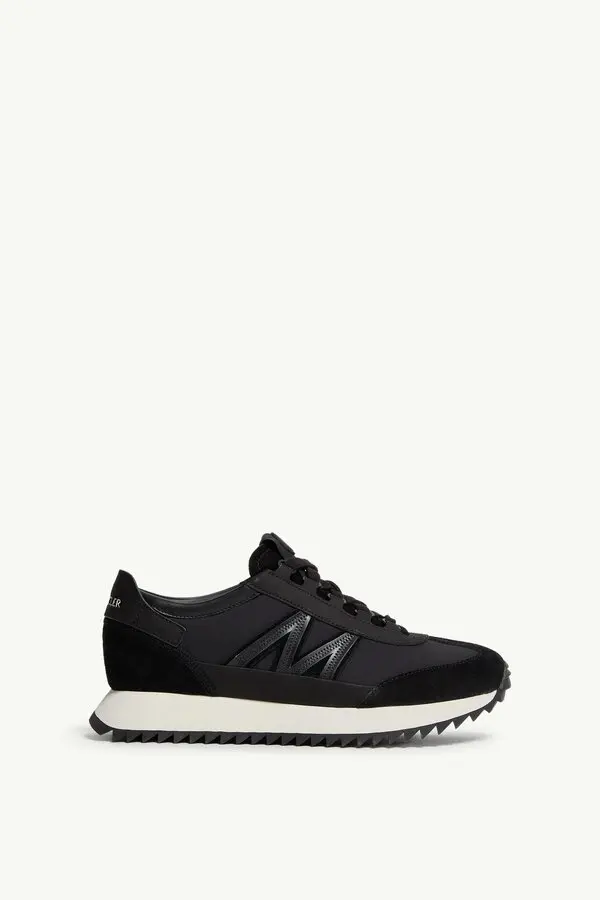 Moncler Pacey2 Suede & Nubuck Sneakers - Black