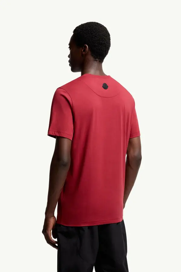 Moncler Three-dimensional Logo Cotton T-shirt - Red