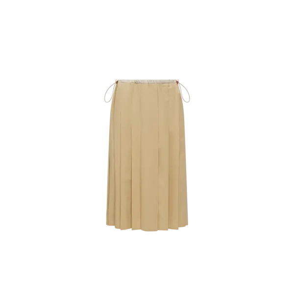 Moncler Pleated Midi Skirt - Beige