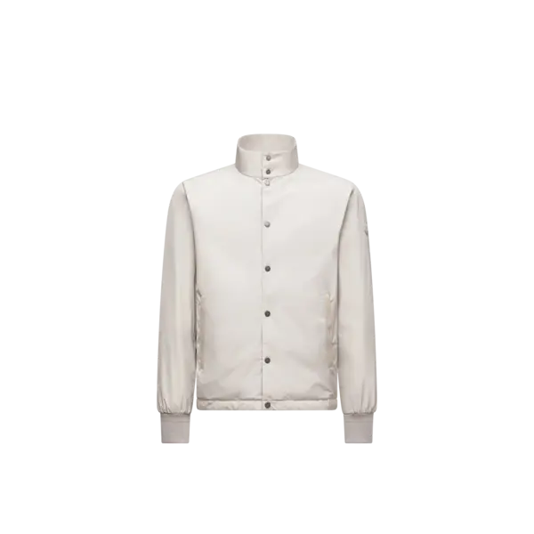 Moncler Lanques Leather-trimmed Down Jacket - Grey